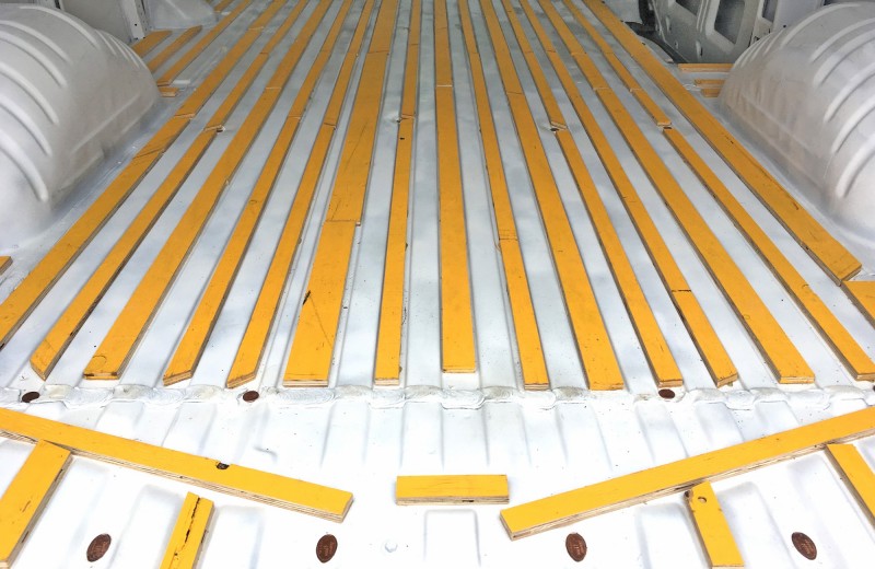 Insulating a Van Floor in a Chevy Express Van - PADtinyhouses.com